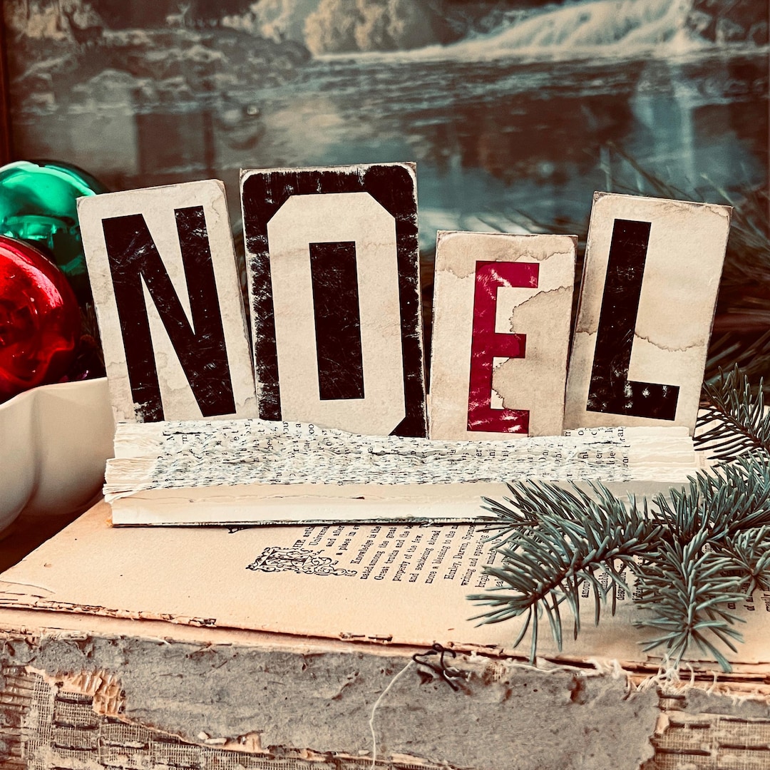 Vintage Inspired Industrial Letters "noel" - Random Height - Christmas ...