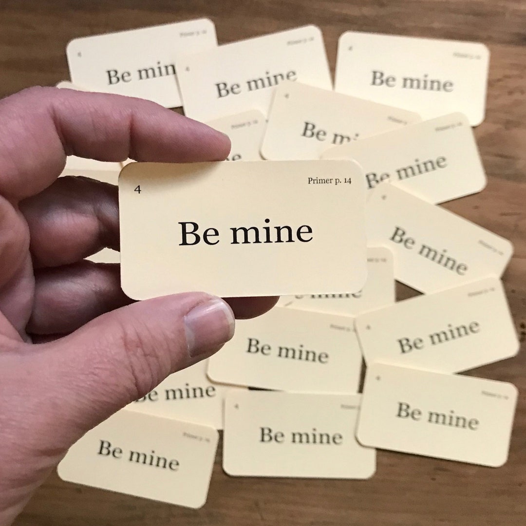 Mini Be Mine Flashcards - Set of 21 Cards - Valentine Goodie Bag ...