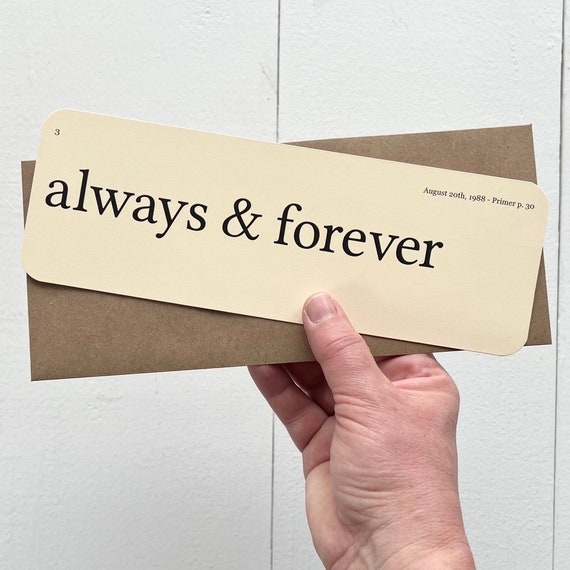 XL Always & Forever Flashcard Wedding Shower Gift | Etsy