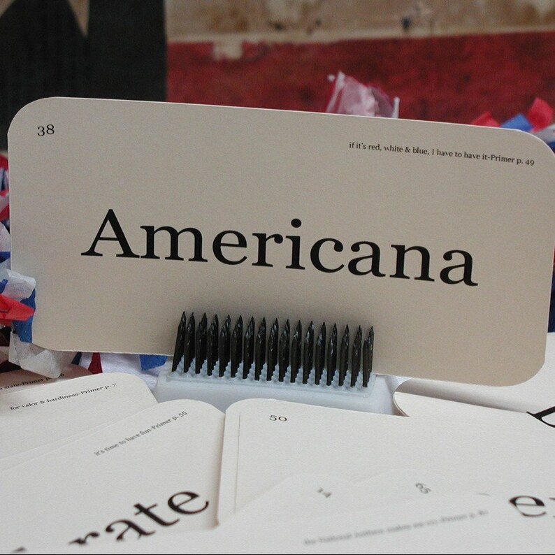 Americana Flash Cards Set of 42 Patriotic Fourth of July - Etsy