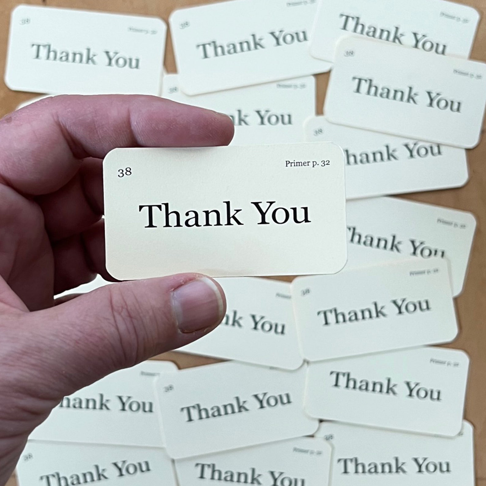 Mini Thank You Flash Cards Set of 21 Cards - Etsy New Zealand