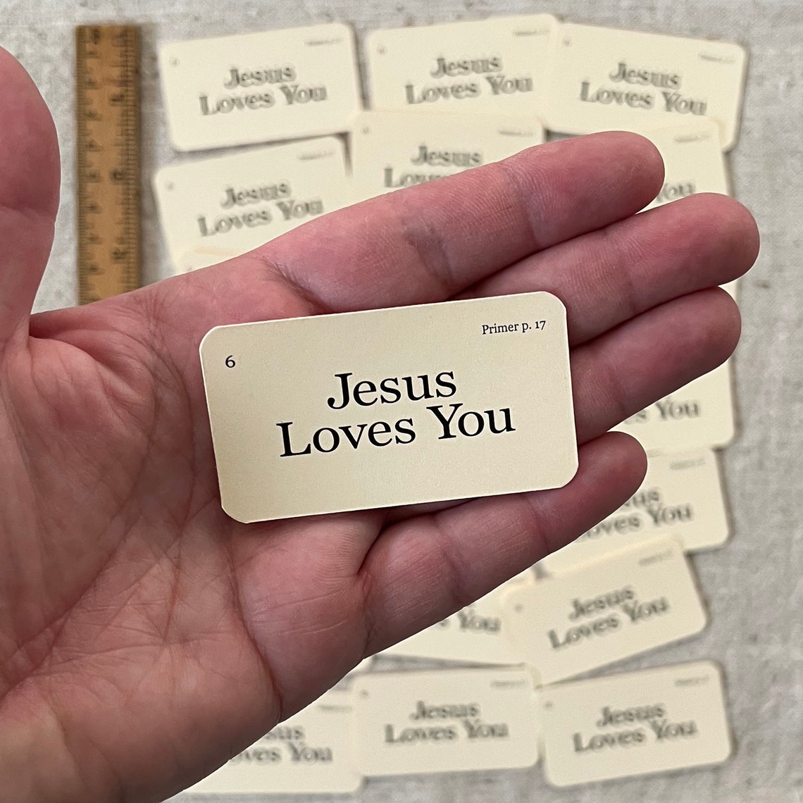 Mini "jesus Loves You" Flash Cards (set of 21) Sunday School Hand Outs ...
