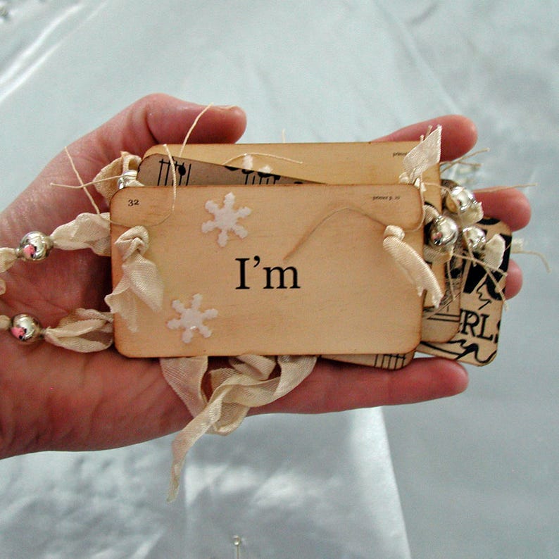 I'm Dreaming of a White Christmas Flash Card Garland (cream) - Etsy