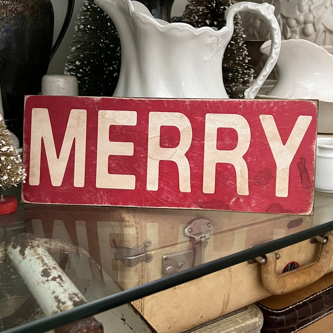 DOUBLE SIDED "merry & Lucky" Sign - Christmas Spirit - St Patrick's Day ...