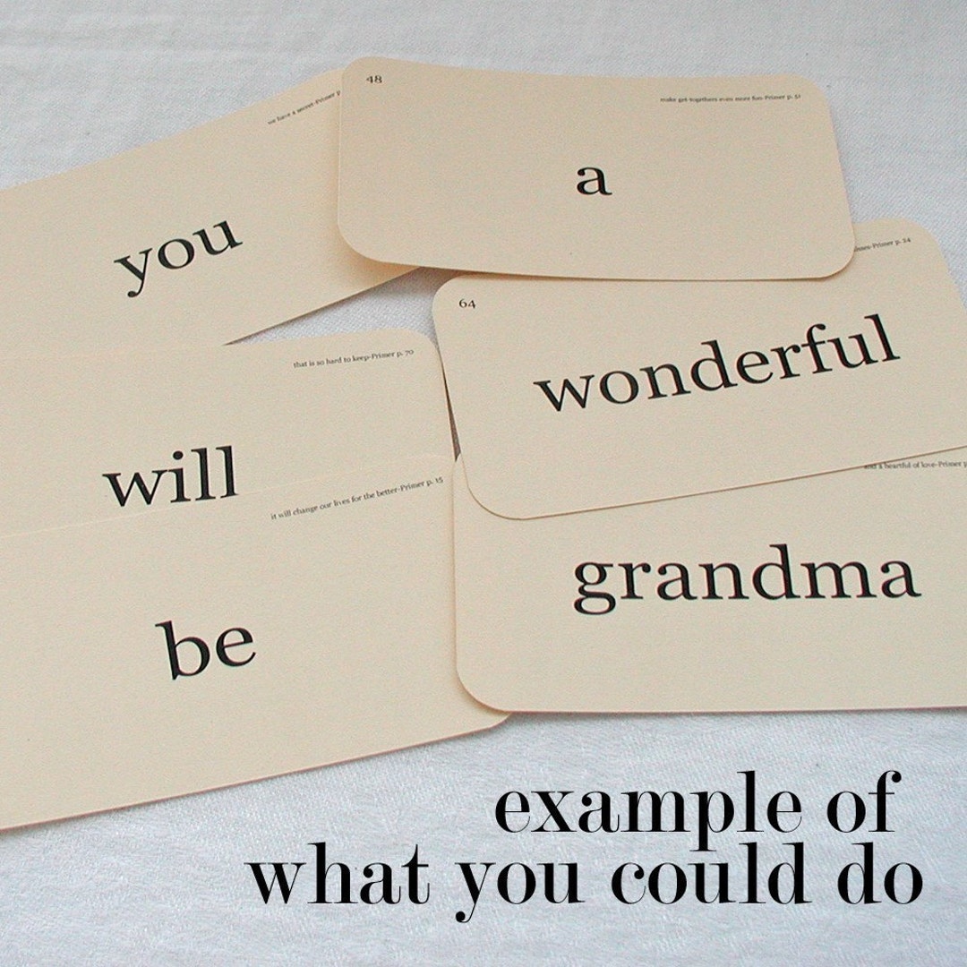 Custom 2.5 X 5 Flash Cards Set of 6 Card Custom Party Invitations ...
