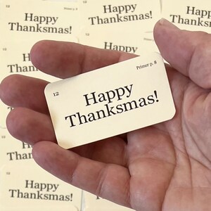Mini "happy Thankmas" Flash Cards (set of 21) - Thanksgiving and ...