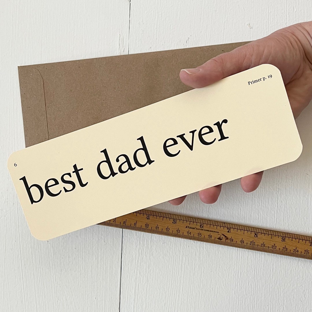 XL Best Dad Ever Flash Card - Father's Day Gift - New Dad Card ...