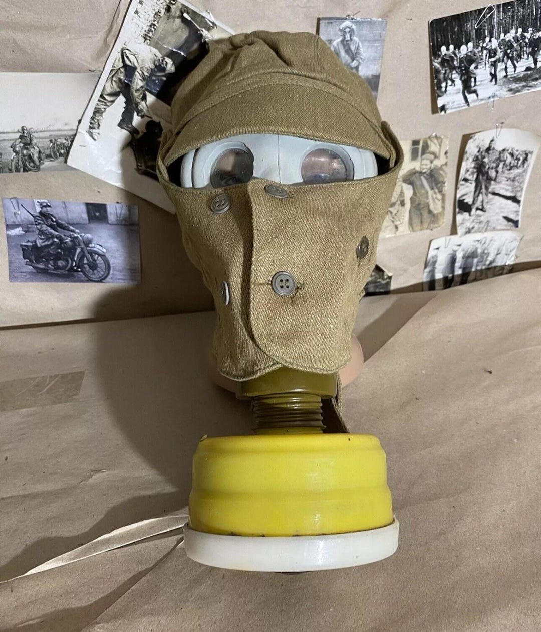 Original Rare Gas Mask 1978 Size 2 SHMS RSH-4 Filter Mkpf + Cape Soviet ...