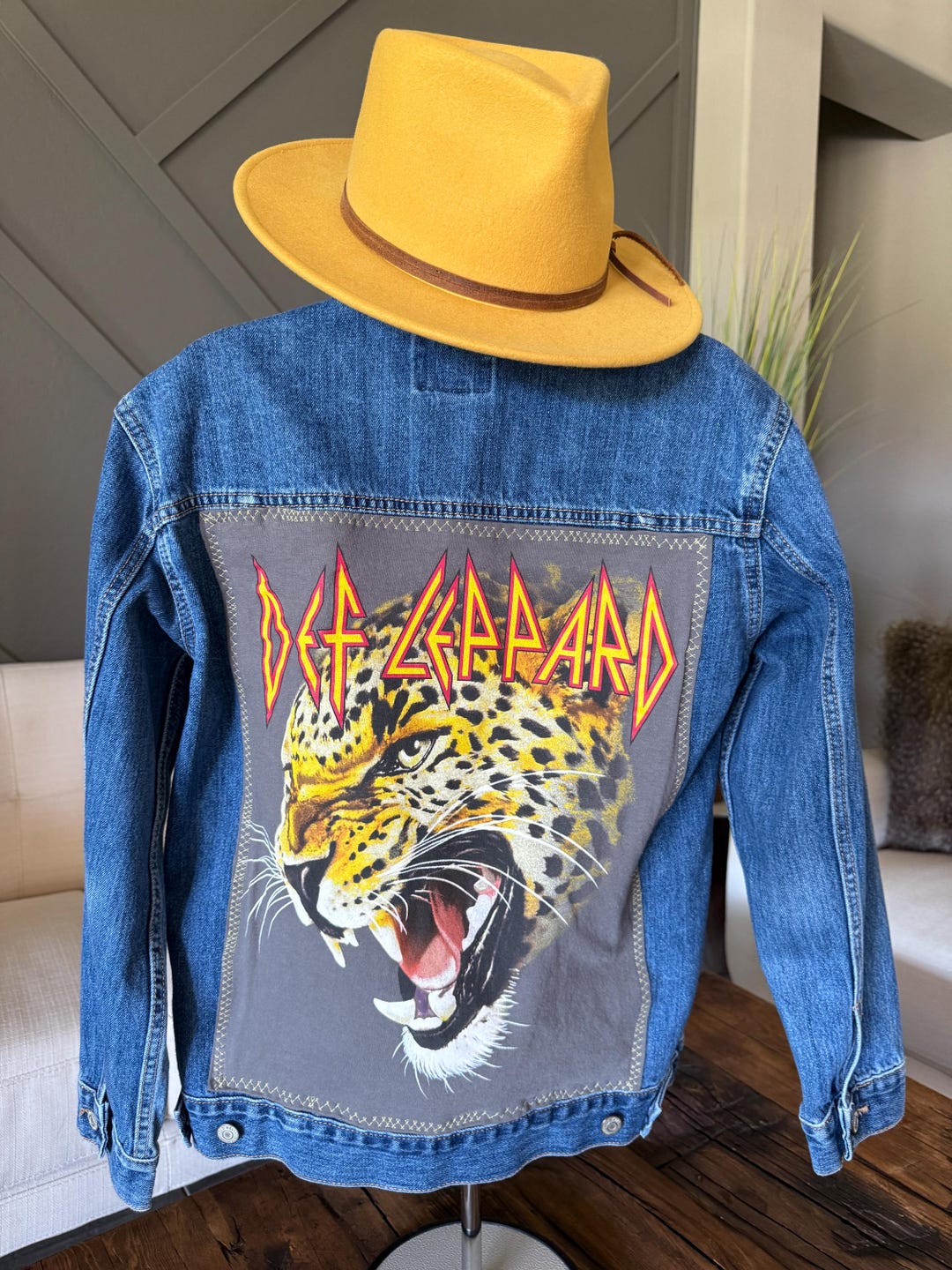 Vintage Def Leppard Denim Jacket M - Etsy