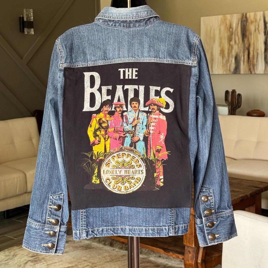 Women’s Graphic One of a Kind Beatles Jacket. SZ L - Etsy