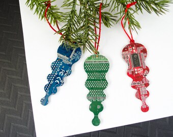 Circuit Board Ornament Star Geeky Ornament Computer Science | Etsy