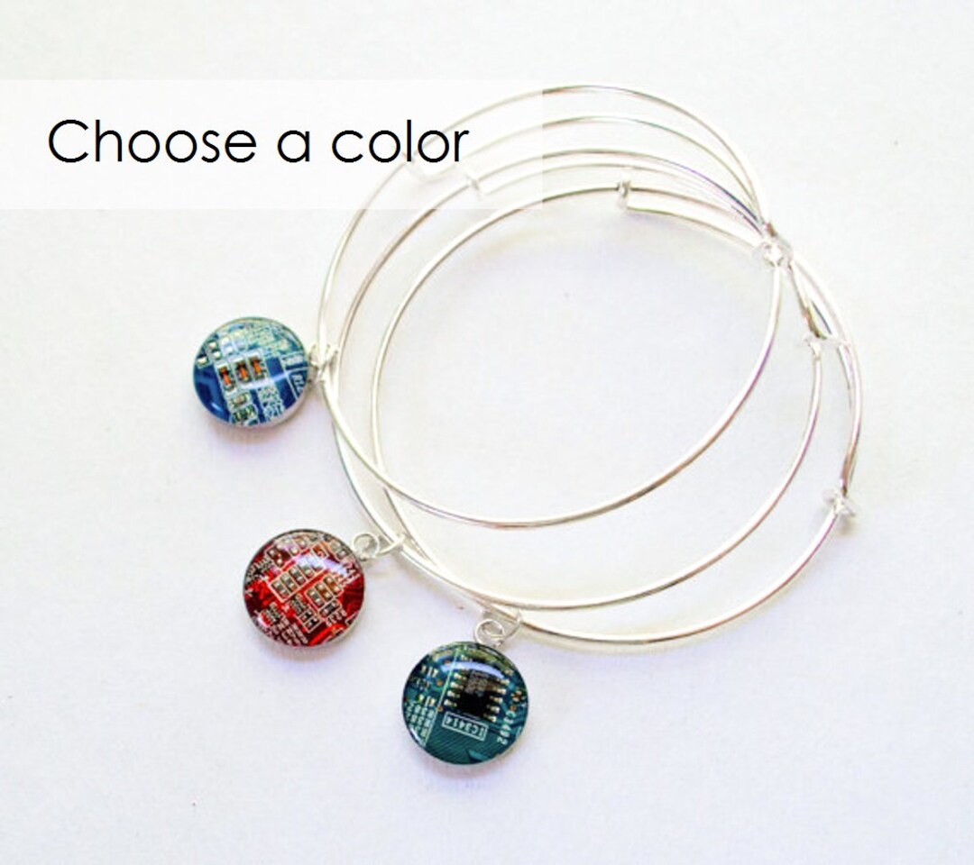 Recycled Circuit Board Expandable Bracelet CHOOSE COLOR, Adjustable ...