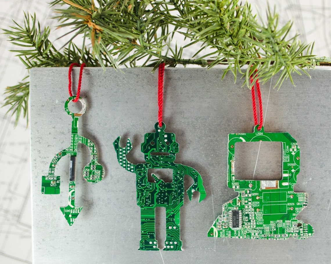 Circuit Board Ornament Set Computer Ornaments Computer - Etsy