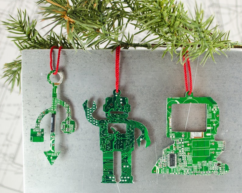 Circuit Board Ornament Set Computer Ornaments Computer - Etsy