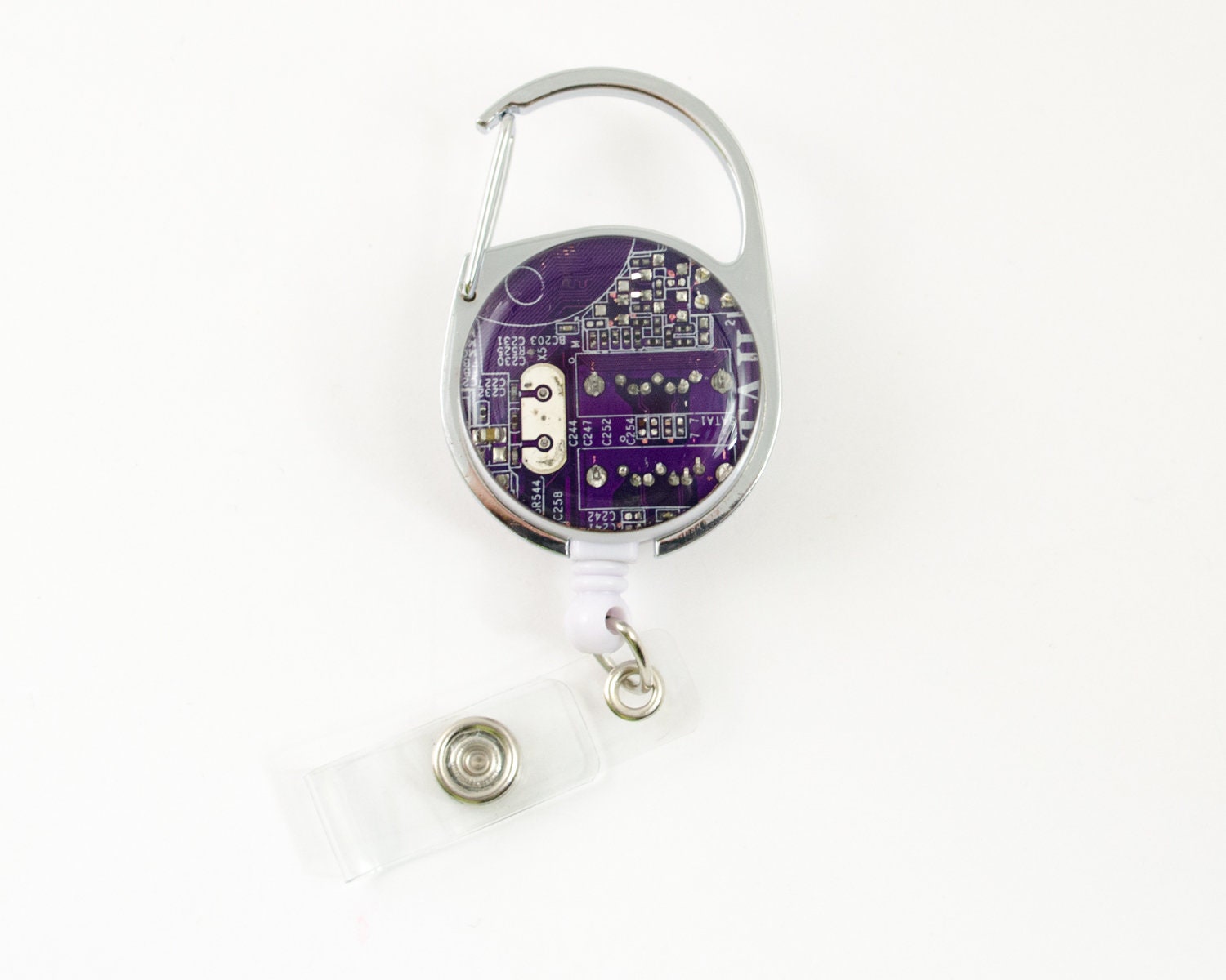 Circuit Board Retractable Badge Holder Purple, Computer Engineer New ...