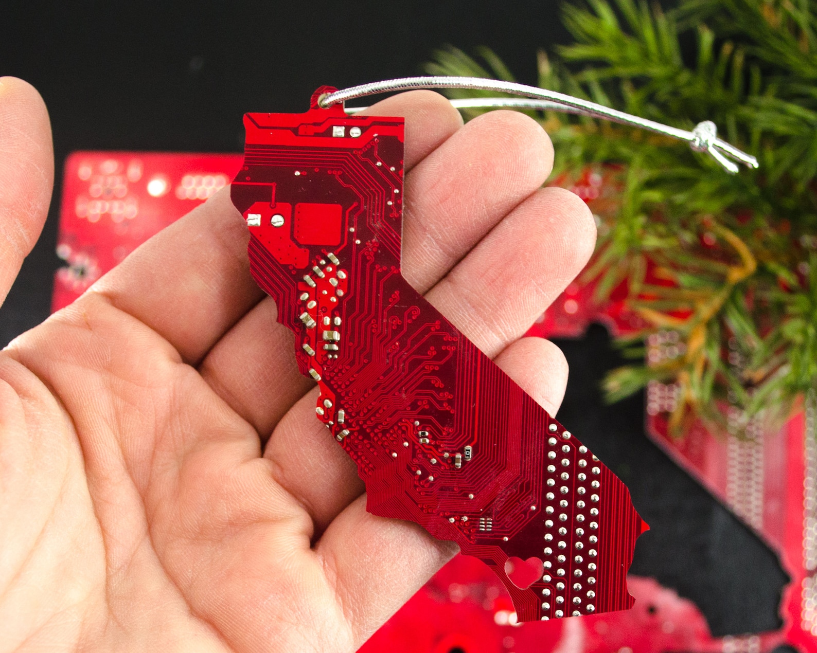 Custom Circuit Board Ornament, Keepsake Geeky Personalized Christmas ...