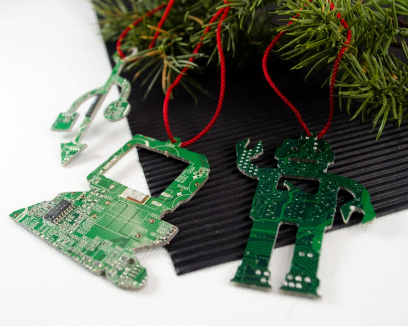 Circuit Board Ornament Set Computer Ornaments Computer - Etsy