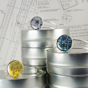 Circuit Board Bracelet CHOOSE COLOR, Silver Plated Cuff, Geeky Bracelet ...