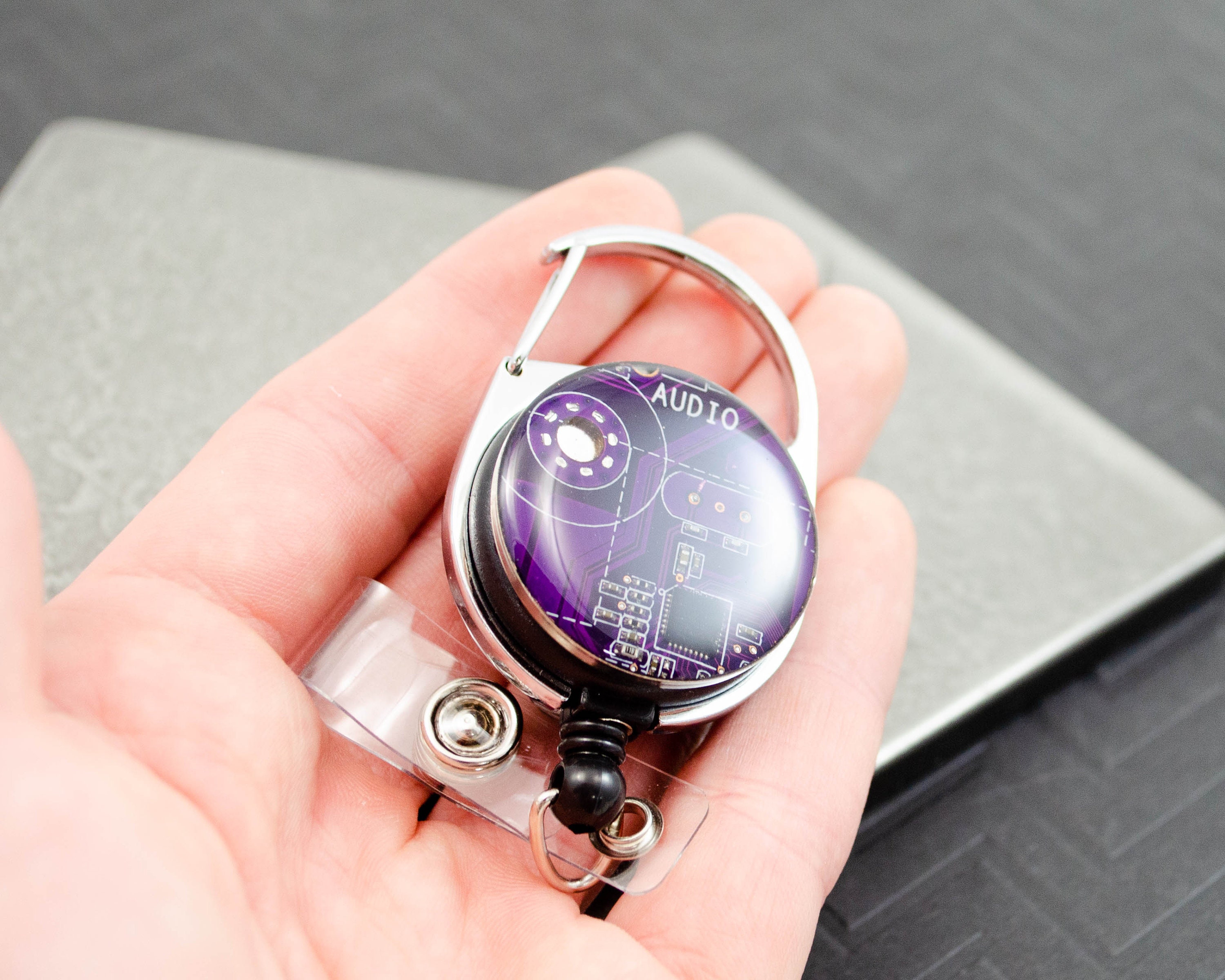 Circuit Board Retractable Badge Holder Purple, Computer Engineer New ...