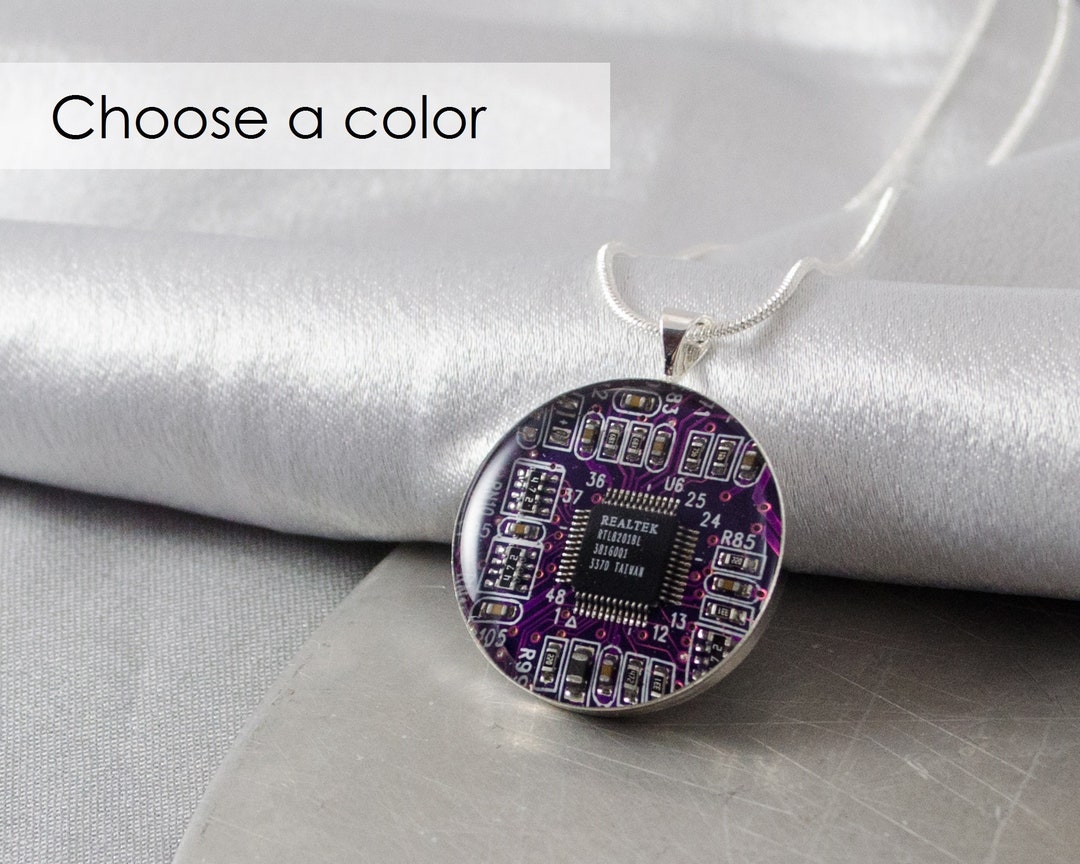 Circuit Board Necklace, Recycled Motherboard Jewelry, Geek Chic ...