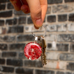 CHOOSE COLOR Computer Circuit Board Keychain, Computer Key Fob, Geek ...