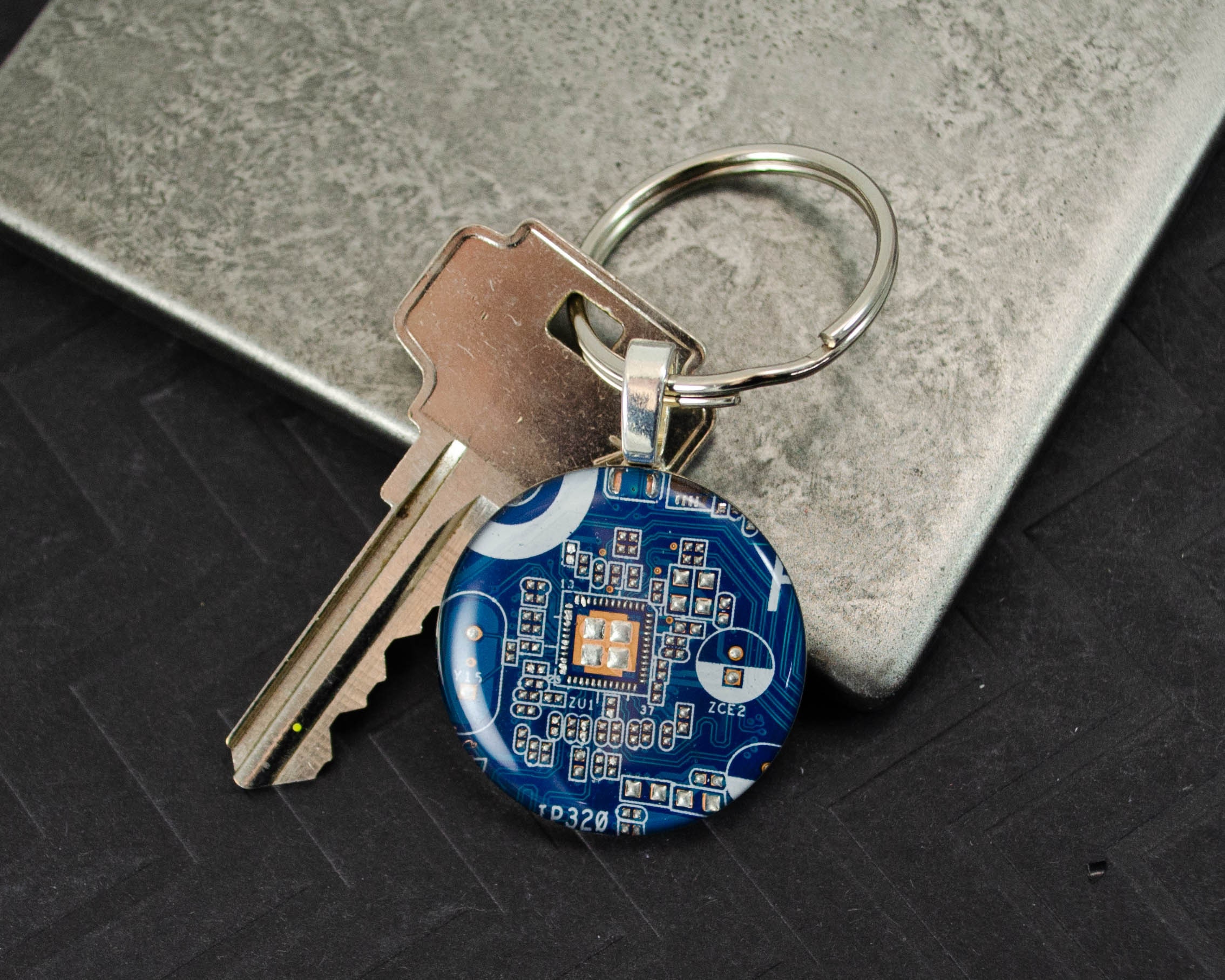 Circuit Board Keychain Blue, Computer Engineer Gift, Unique Software ...