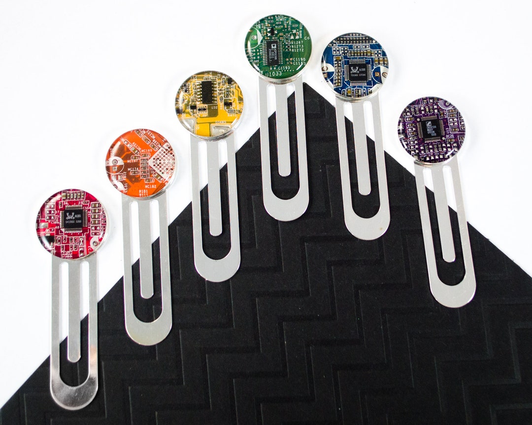 Circuit Board Bookmark, Recycled Computer Gift for Engineer Bibliophile ...