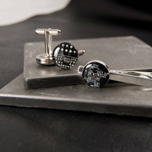 Circuit Board Cufflinks and Tie Bar Set, Groomsmen Gift, Geeky Engineer ...