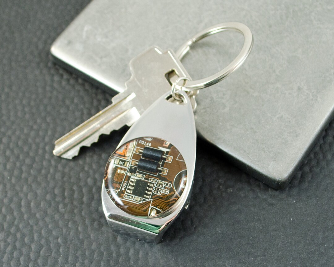 Circuit Board Bottle Opener Keychain Dark Brown, Electrical Engineer ...