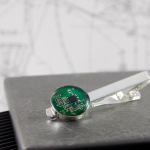 Circuit Board Tie Bar, Recycled Computer Tie Clip, Geeky Gift, We Do ...