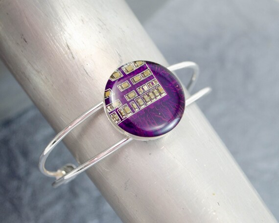 Recycled Circuit Board Bracelet Circuit Board Jewelry Purple - Etsy
