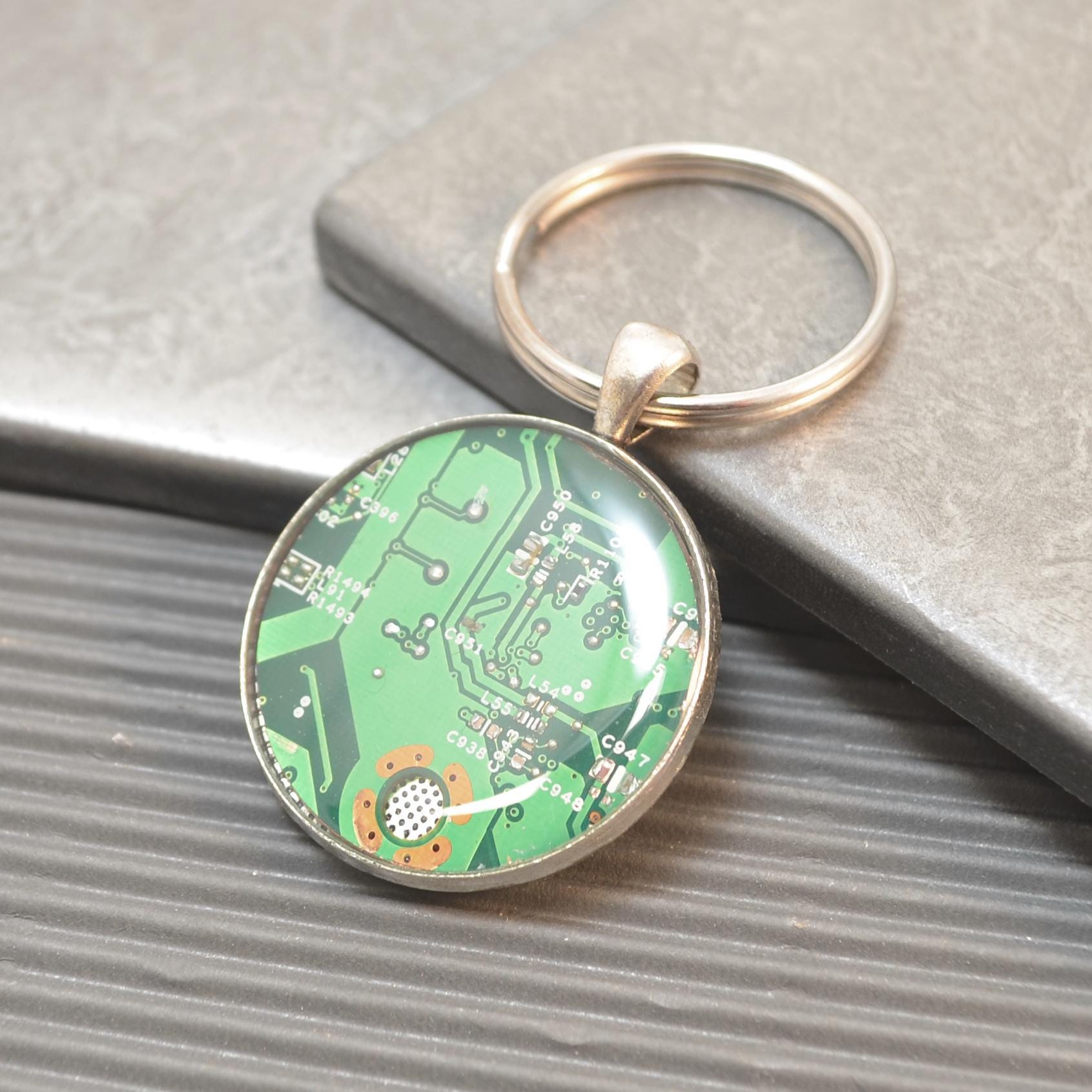 Circuit Board Keychain CHOOSE COLOR, Computer Key Fob, Geek Gift ...