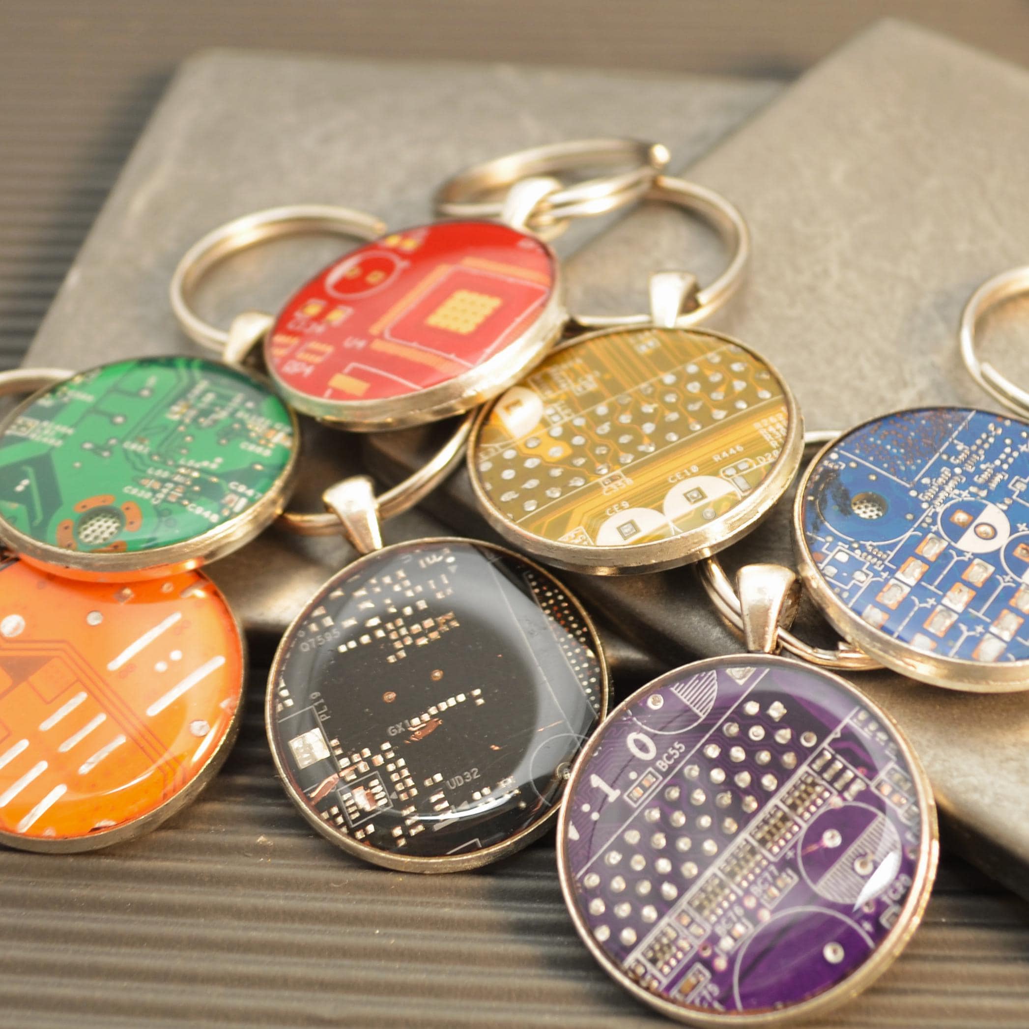 Circuit Board Keychain CHOOSE COLOR, Computer Key Fob, Geek Gift ...