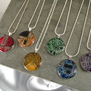 Circuit Board Necklace, Recycled Motherboard Jewelry, Geek Chic ...