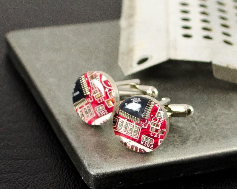 Circuit Board Cuff Links Groomsmen Sets, Computer Jewelry, Wedding ...