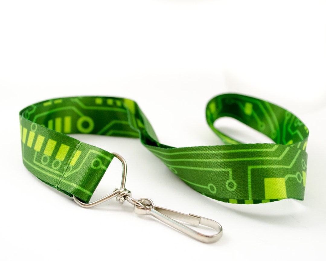 Green Circuit Board Lanyard, Circuit Board Keychain, Geek Gift ...