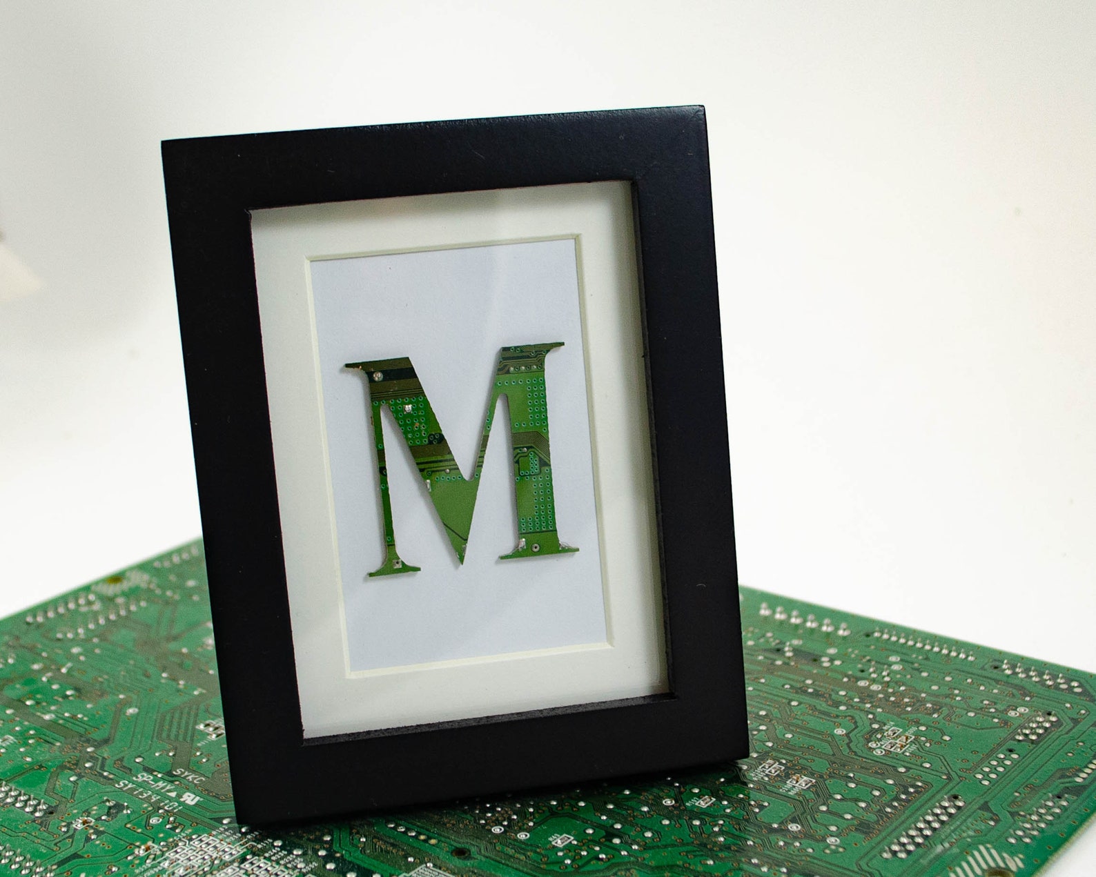 Mini Initial Circuit Board Framed Art Recycled Motherboard | Etsy