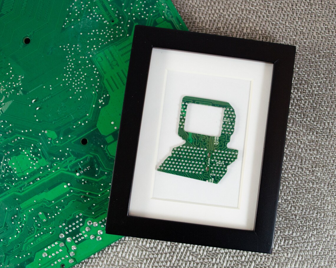 Mini Desktop Computer Circuit Board Framed Art Custom - Etsy