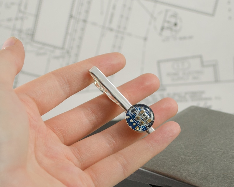Circuit Board Tie Bar, Recycled Computer Tie Clip, Geeky Gift, We Do ...