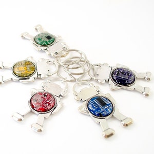 Robot Keychain Circuit Board, Robot Key Fob, Geeky Key Chain, Robotics ...