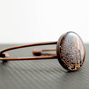 Recycled Circuit Board Bracelet, Copper Cuff, We Do Geek, Information ...