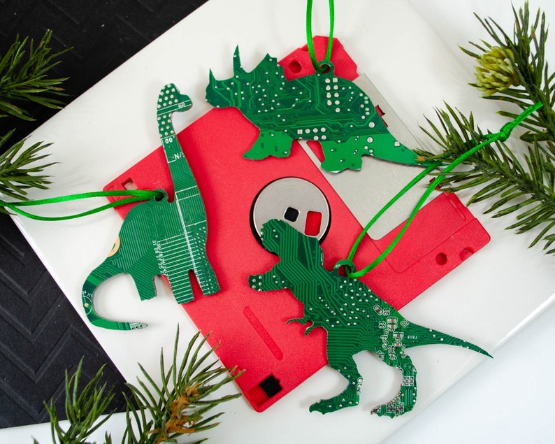 T-rex Circuit Board Ornament, Geeky Tyrannosaurus Rex Ornament ...