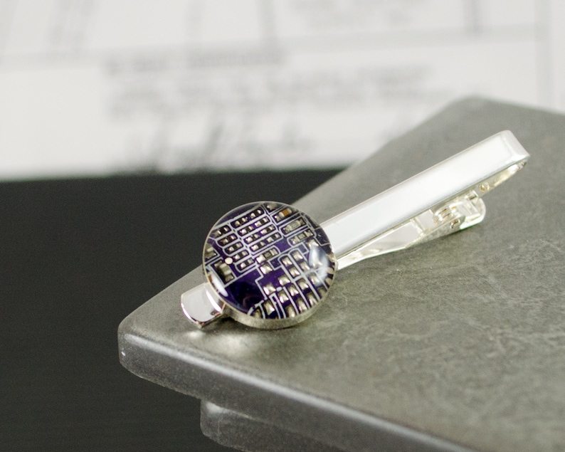 Circuit Board Tie Bar, Recycled Computer Tie Clip, Geeky Gift, We Do ...