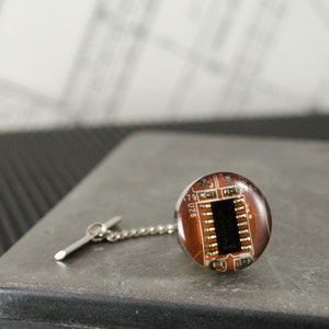 Circuit Board Tie Tack CHOOSE COLOR, Computer Engineer Gift, Geeky Tie ...