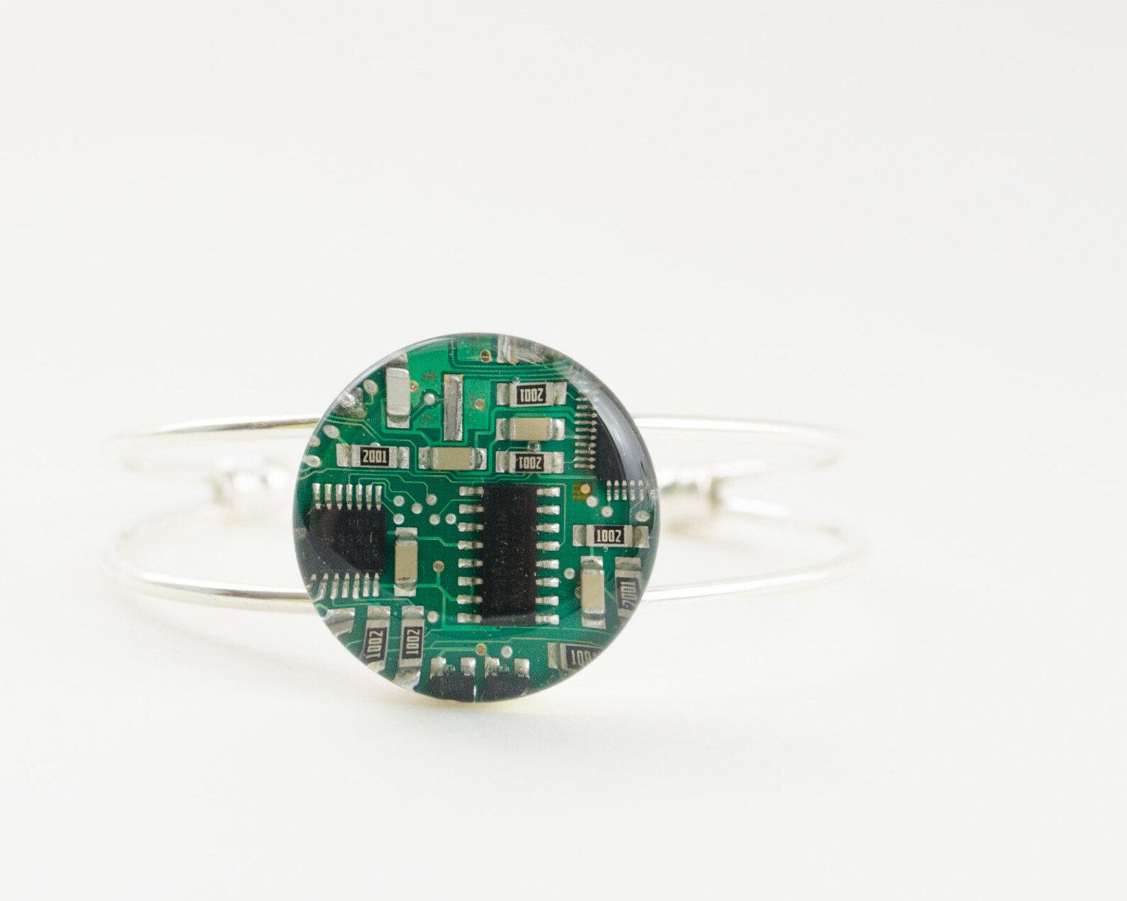 Circuit Board Bracelet CHOOSE COLOR, Silver Plated Cuff, Geeky Bracelet ...