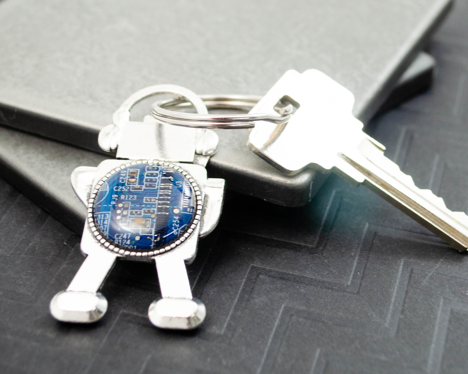 Circuit Board Robot Keychain Blue Robotics Engineer Gift - Etsy