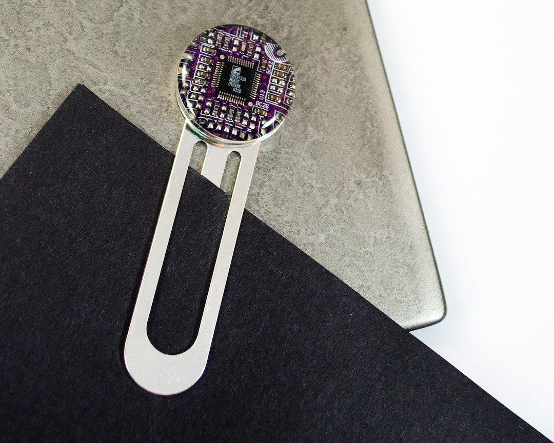 Purple Circuit Board Bookmark Recycled Computer Gift for - Etsy