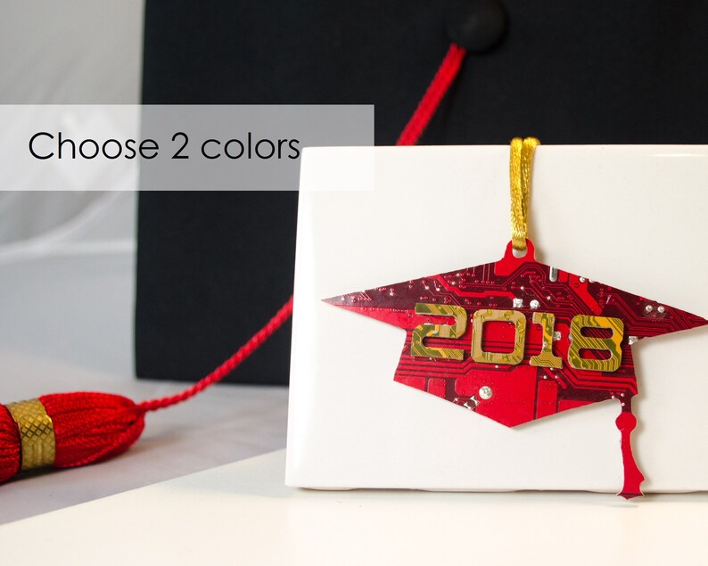 Circuit Board Graduation Cap Ornament Grad Class of 2019 | Etsy