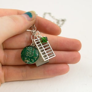 USB Flash Drive Circuit Board Cluster Necklace, Data Storage Necklace ...