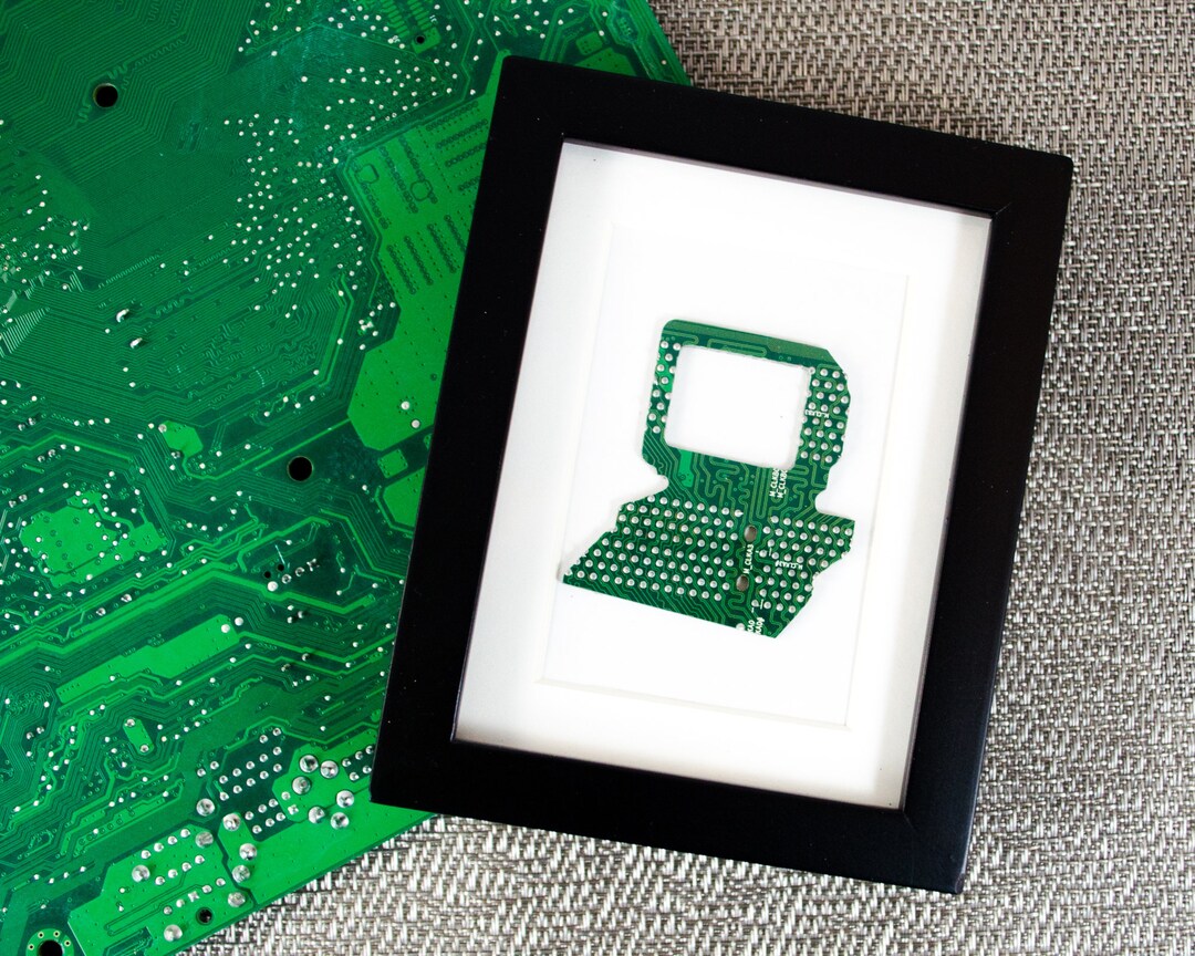 Mini Desktop Computer Circuit Board Framed Art, Custom Recycled ...